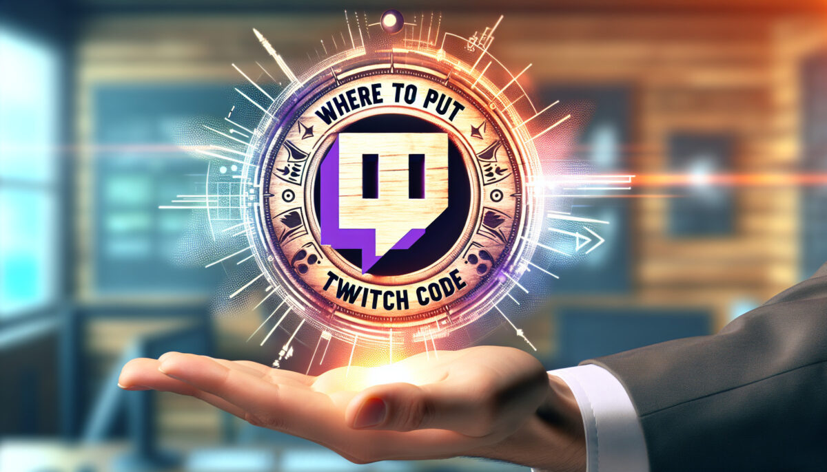 Where to Put the Twitch Code【Click Here】